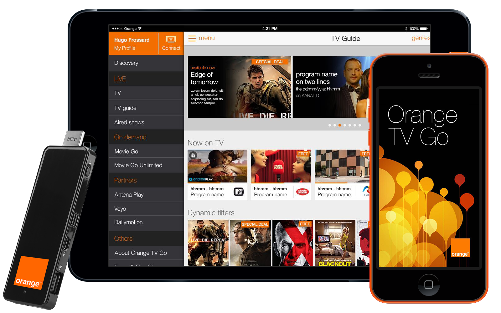 Orange HDMI stick - Stream Group